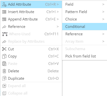Add a choice, conditional, or pattern field